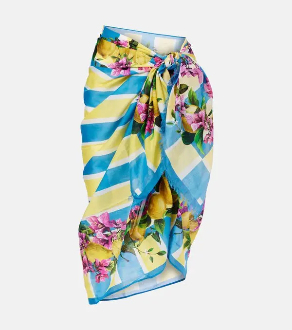 Dolce & Gabbana Floral Cotton Cover-up - Multicoloured