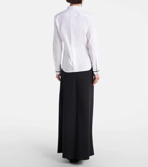 Max Mara Otranto Cotton-blend Poplin Shirt - White