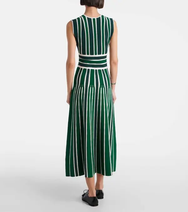 Max Mara Tallone Striped Maxi Dress
