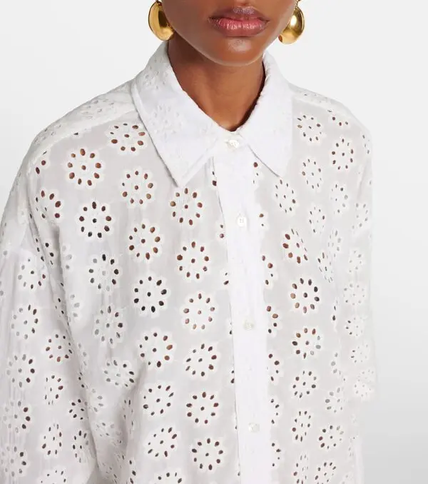 Staud Colton Eyelet Cotton Shirt