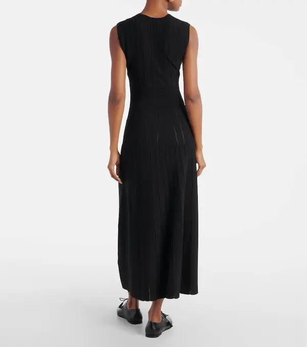 Max Mara Tallone Knitted Maxi Dress - Black