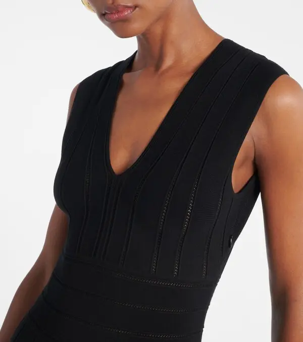 Max Mara Tallone Knitted Maxi Dress - Black