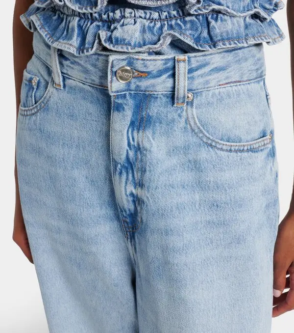 GANNI Mid-rise Wide-leg Jeans