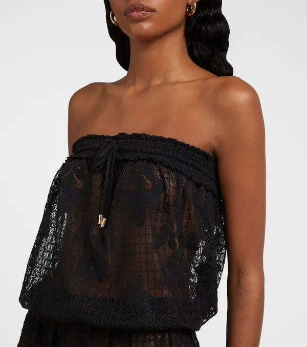 Melissa Odabash Isla Floral Shirred Mini Dress