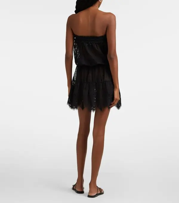 Melissa Odabash Isla Floral Shirred Mini Dress