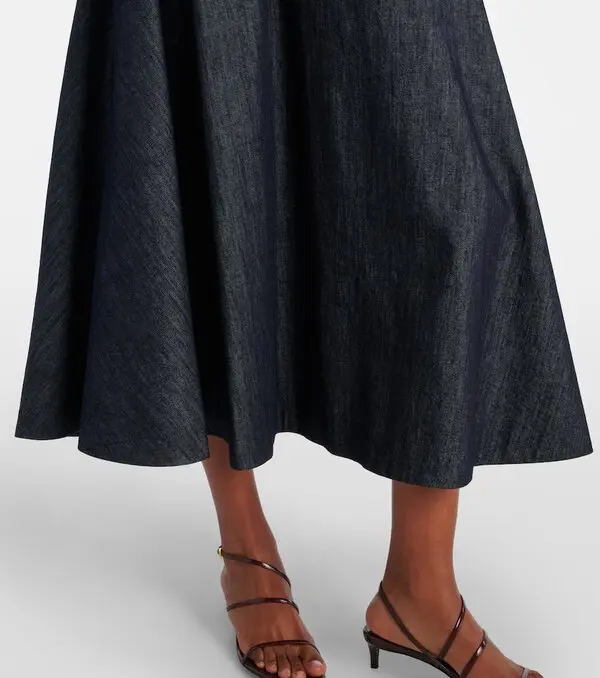 Max Mara Cecile Denim Midi Skirt