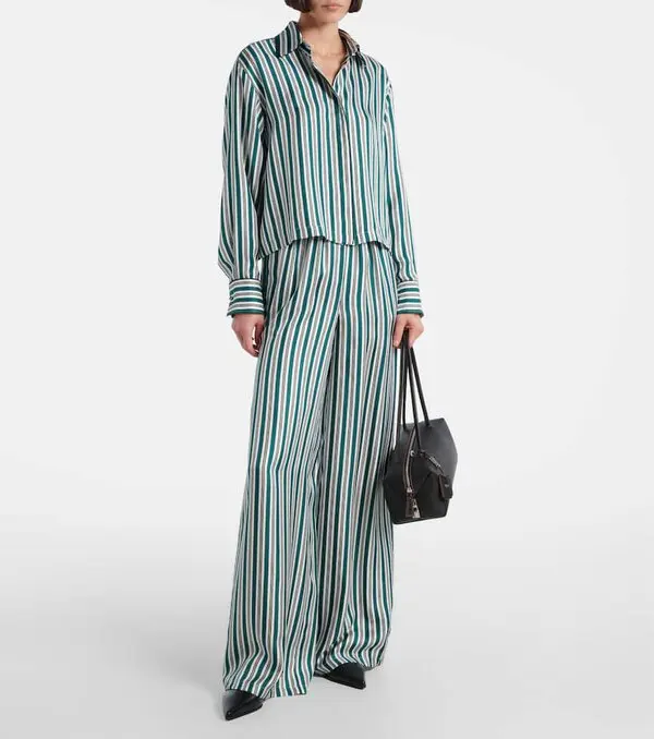 Max Mara Brama Striped Silk Shirt