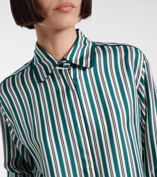 Max Mara Brama Striped Silk Shirt