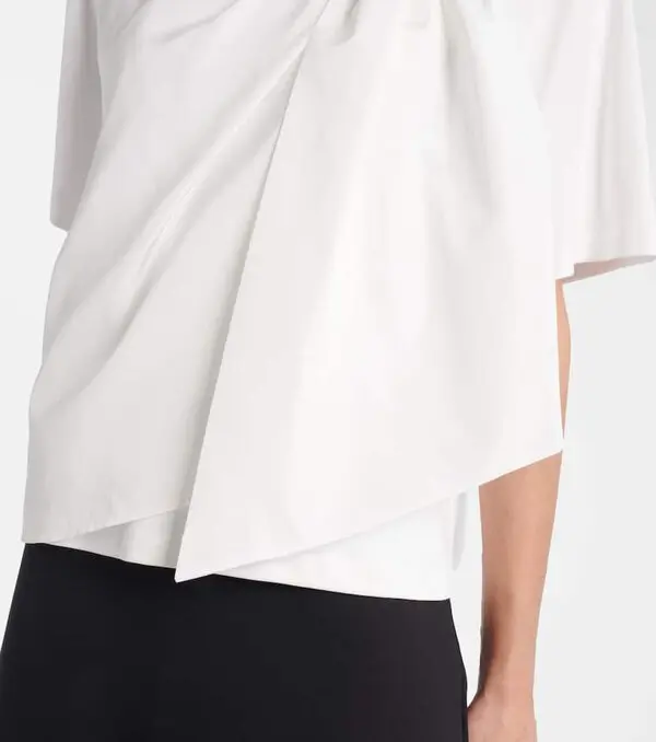 Max Mara Colle Bow-detail Cotton Jersey T-shirt