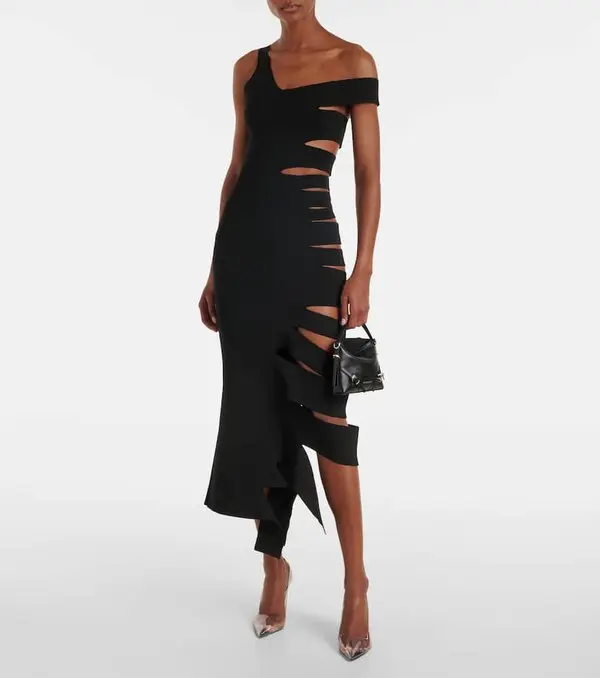 MUGLER Cutout Midi Dress