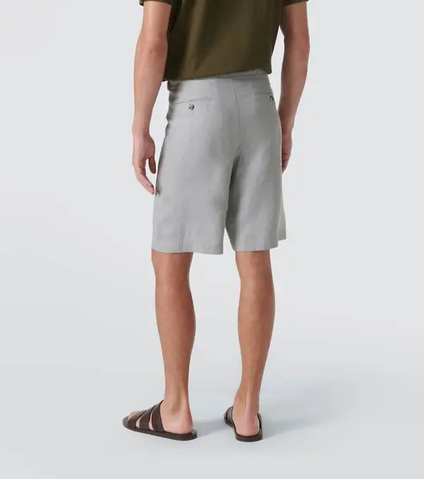 Loro Piana Nolan Linen Bermuda Shorts