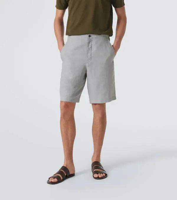 Loro Piana Nolan Linen Bermuda Shorts