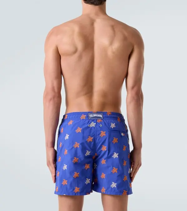 Vilebrequin Mistral Embroidered Swim Trunks - Blue