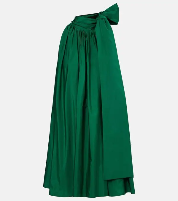 Max Mara Beber Halterneck Taffeta Minidress - Green