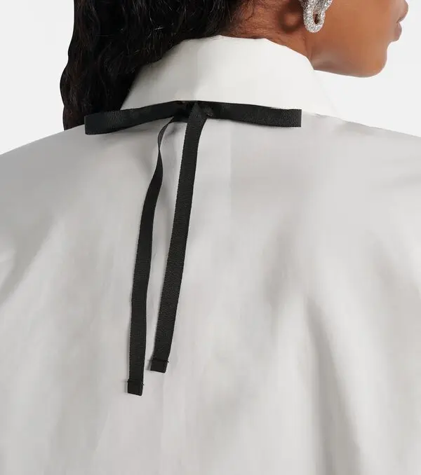 Max Mara Cotton And Silk Poplin Shirt - White