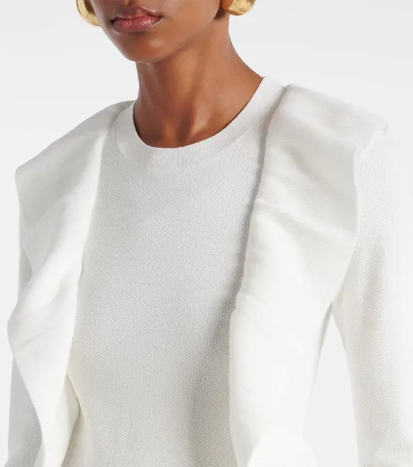 Max Mara Agenzia Knitted Ruffled Top
