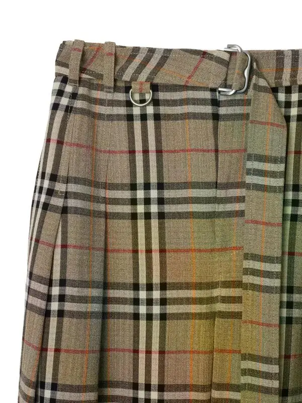 Burberry Checked Belted Trousers