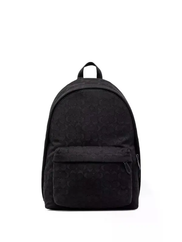Coach Monogram-pattern Backpack - Black