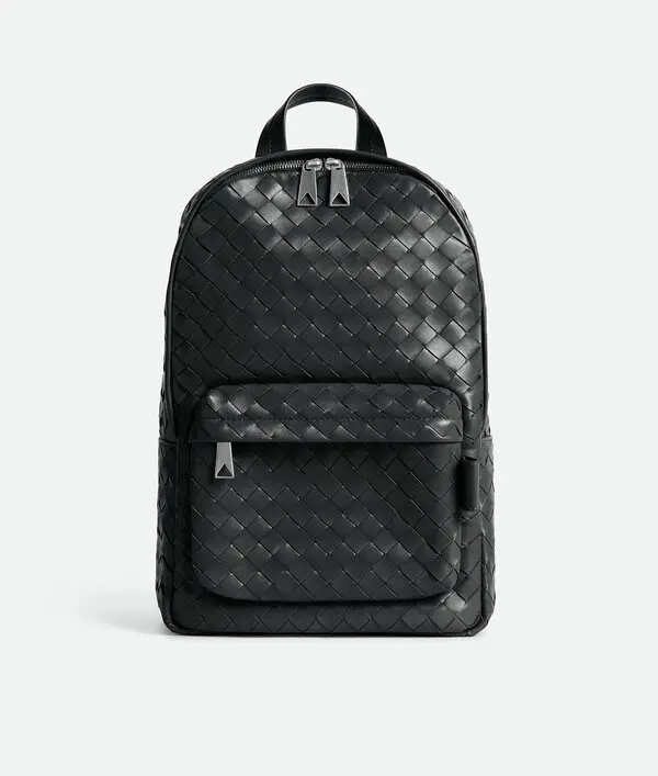 BOTTEGA  VENETA Intrecciato Leather Backpack - Ardoise