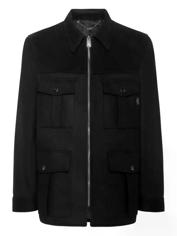 BILLIONAIRE Zip-up Jacket - Black