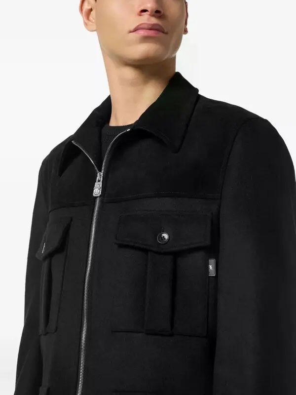 BILLIONAIRE Zip-up Jacket - Black