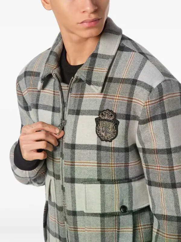 BILLIONAIRE Check-pattern Jacket - Neutrals