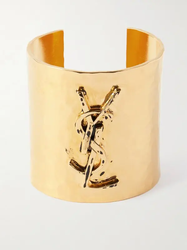 Saint Laurent Cassandre Cuff - Gold