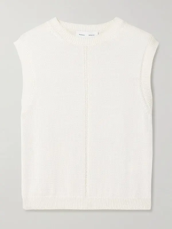 Proenza Schouler White Label Emily Pointelle-knit Tank - Neutrals