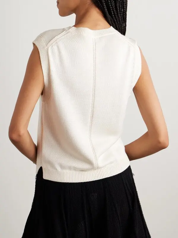 Proenza Schouler White Label Emily Pointelle-knit Tank - Neutrals