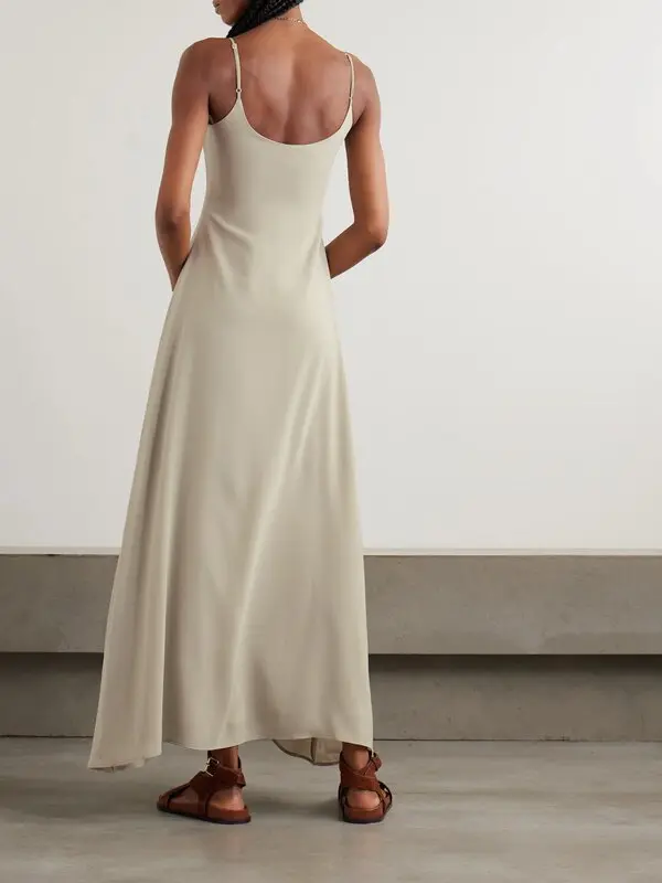 LESET Ari Crepe Maxi Dress - Neutrals