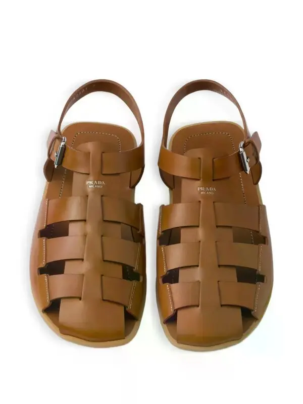 Prada Leather Fisherman Sandals