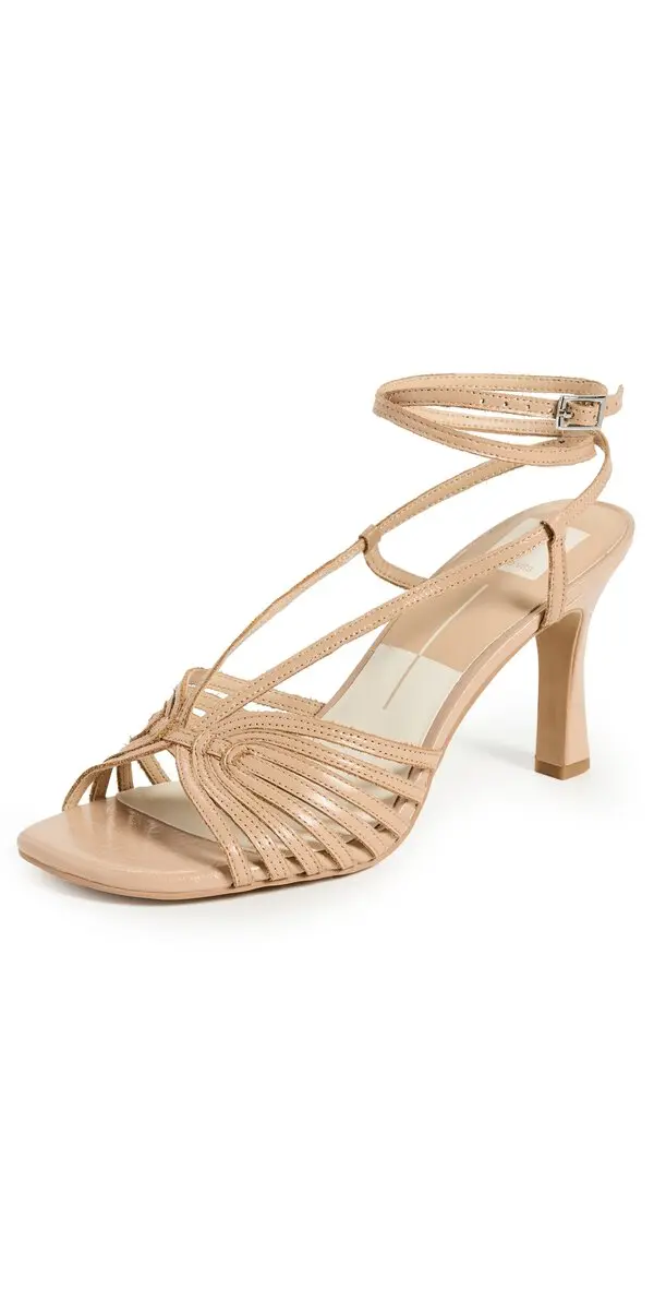 Dolce Vita Nivana Strappy Sandals - Café Crinkle Patent
