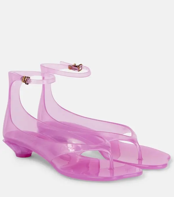 Chloé Jelly Thong Sandals - Pink