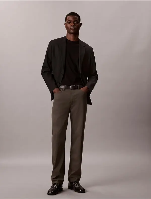 Calvin Klein Standard Straight Stretch 5-pocket Pants - Beluga