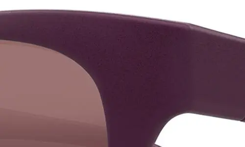 Maui Jim Hulahe 52mm Polarized Rectangular Sunglasses - Metal Matte Violet/ Maui Rose
