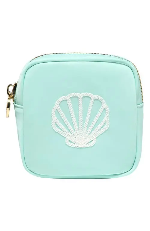 Stoney Clover Lane Mini Embroidered Nylon Pouch - Cotton Candy