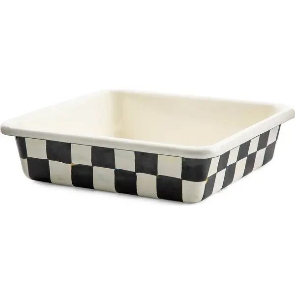 MACKENZIE-CHILDS Courtly Check Baking Pan - Black/ White