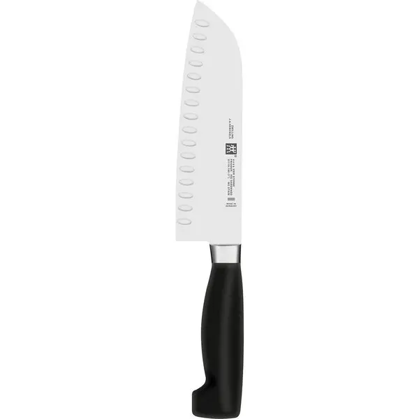 ZWILLING Four Star 7-inch Hollow Edge Santoku Knife - Stainless Steel