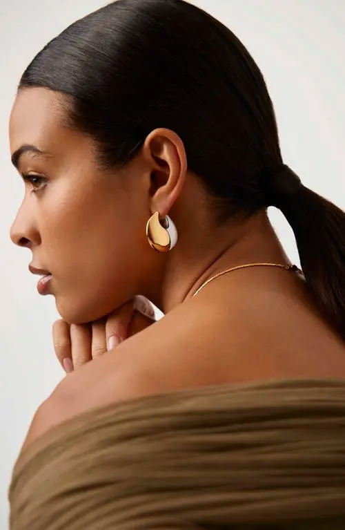 MISSOMA Sculptural Pebble Large Hoop Earrings