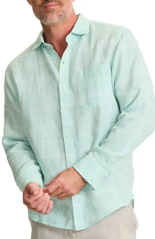 Tommy Bahama Paradiso Plaid Linen Button-up Shirt - Sprite