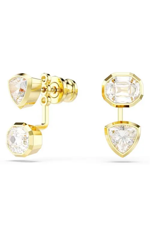 SWAROVSKI Imber Zirconia Jacket Earrings - White/ Gold