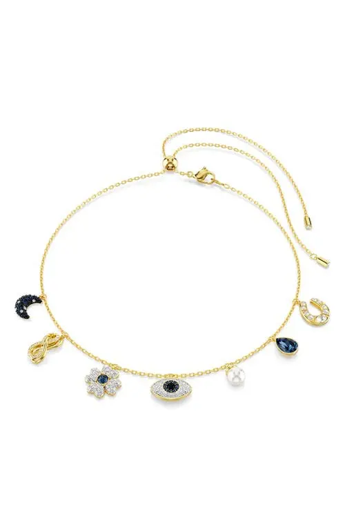 SWAROVSKI Symbolica Charm Chain Necklace - Blue Multi