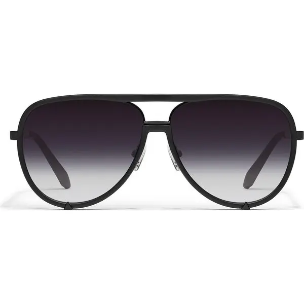 Quay High Profile 51mm Gradient Aviator Sunglasses - Matte Black/ Black Fade