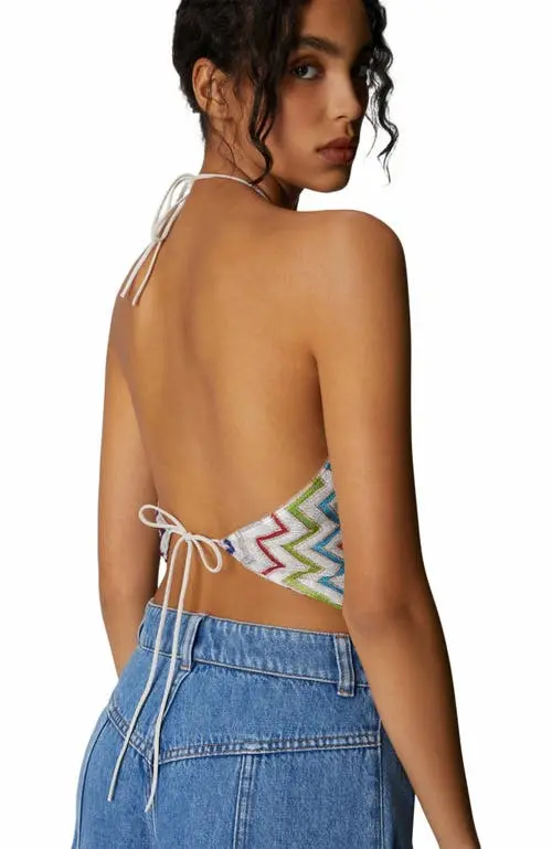 Missoni Halter Neck Top With Geometric Print