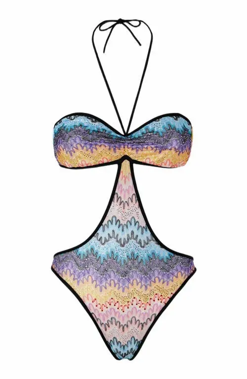 Missoni Bandeau Printed Lace Trikini