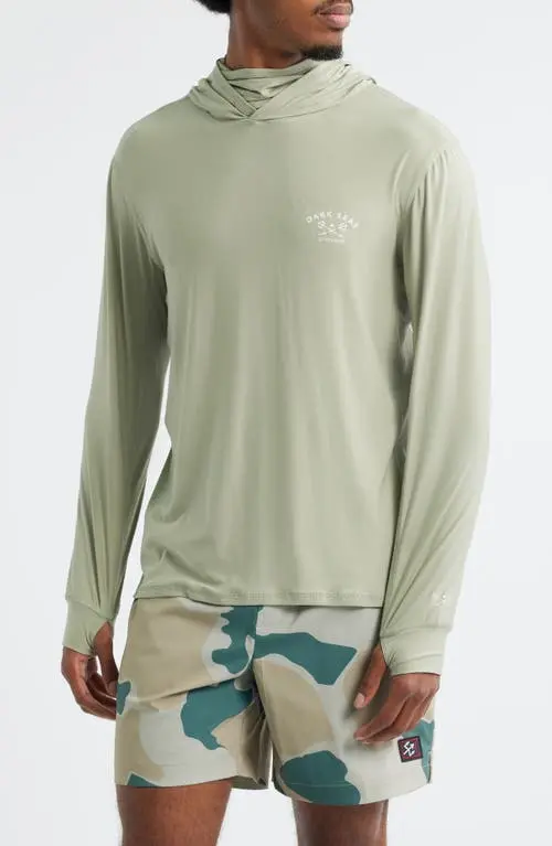 DARK SEAS Bimini Long Sleeve Hooded T-shirt - Moss