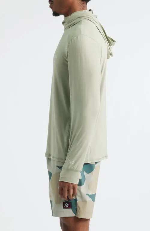 DARK SEAS Bimini Long Sleeve Hooded T-shirt - Moss