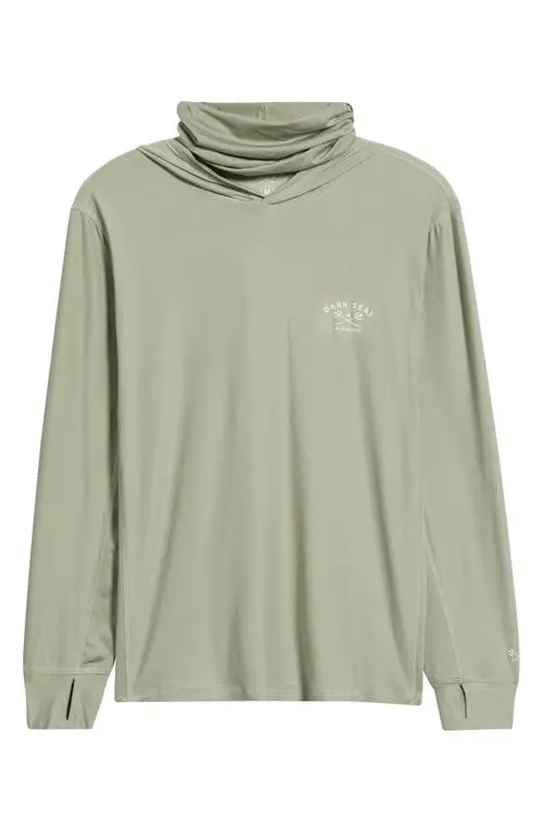 DARK SEAS Bimini Long Sleeve Hooded T-shirt - Moss