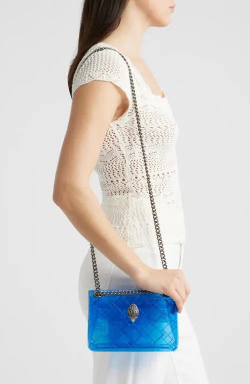 Kurt Geiger Mini Kensington Vinyl Crossbody Bag - Blue