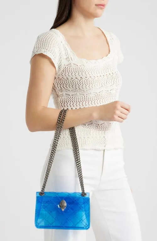 Kurt Geiger Mini Kensington Vinyl Crossbody Bag - Blue